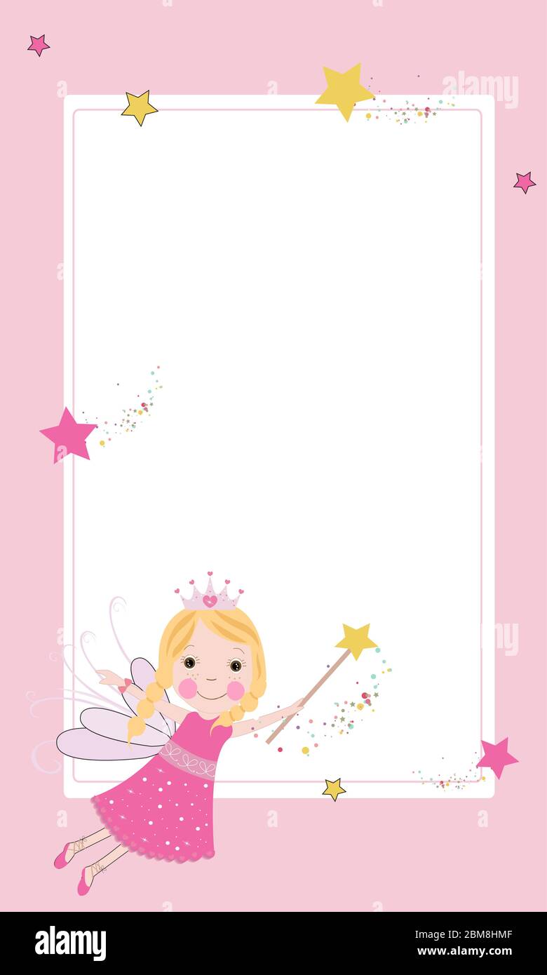 Cute fairy frame vector Stock Vector Image & Art - Alamy