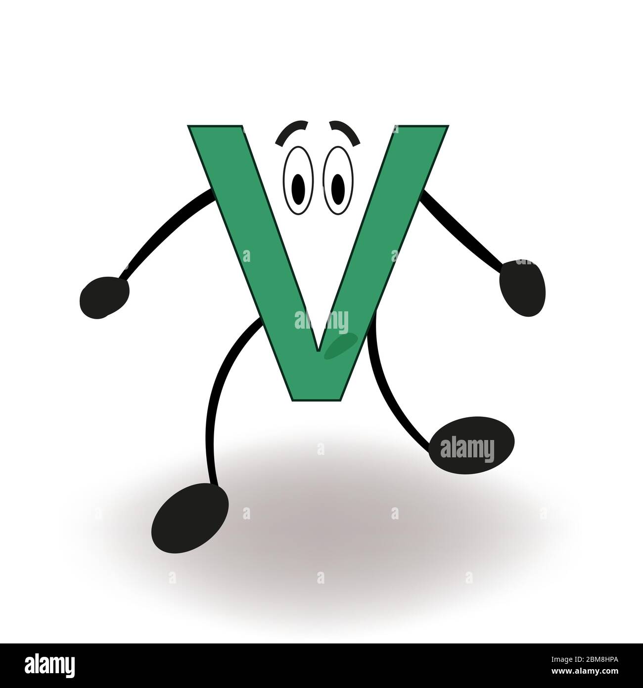 Funny V letter vector Stock Vector Image & Art - Alamy