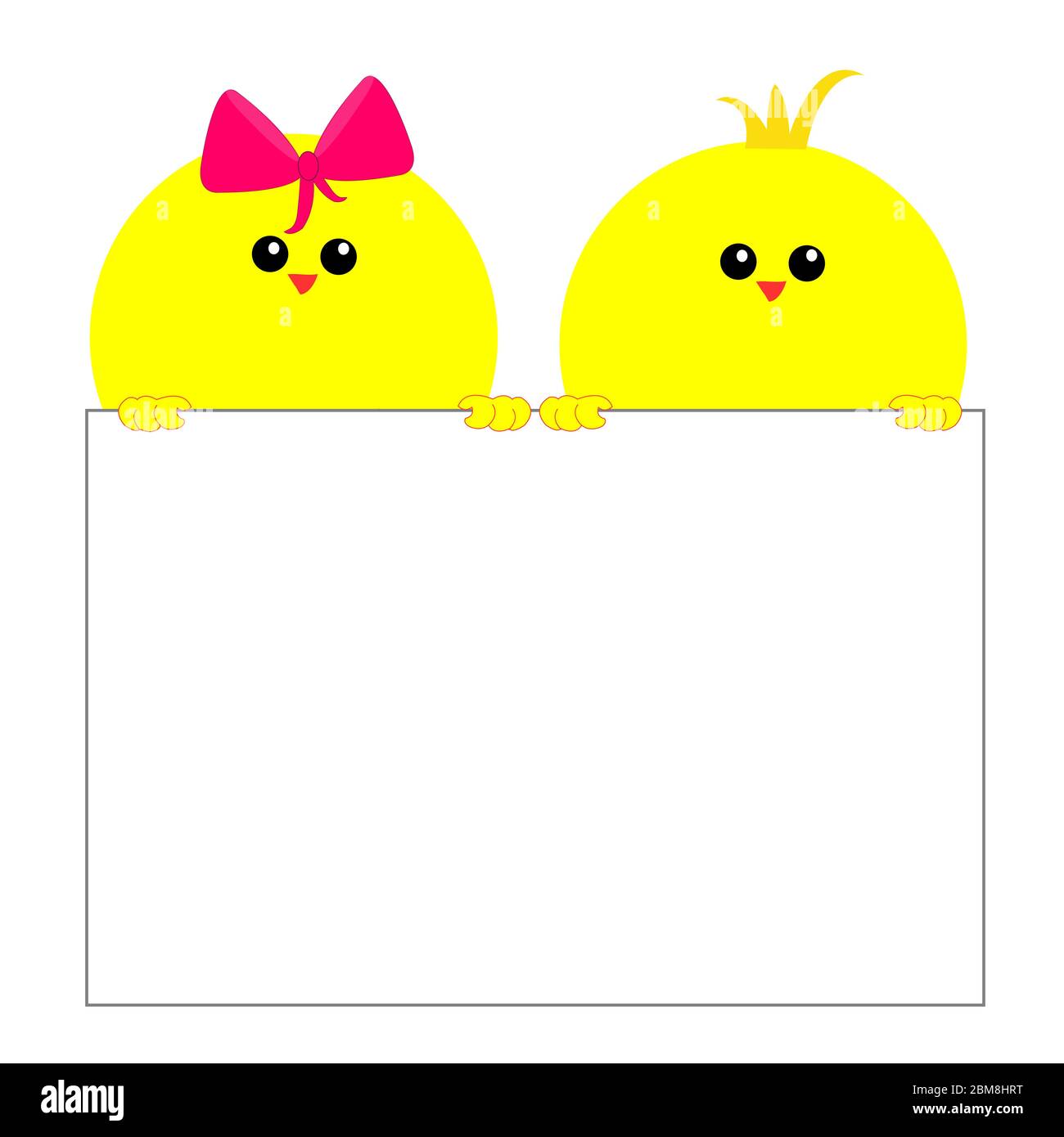 Chicks holding a board vector illustration Stock Vector Image & Art - Alamy