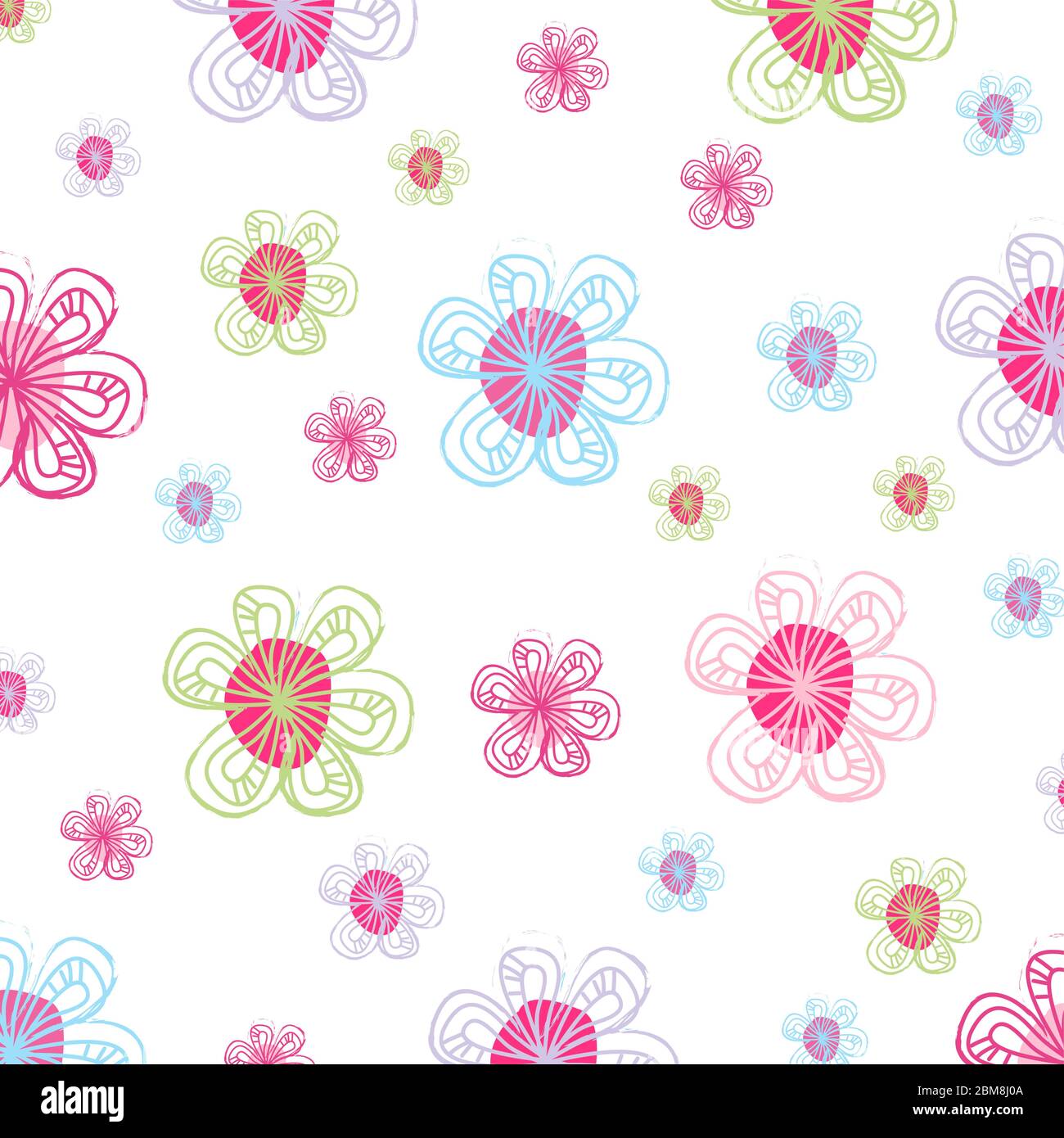 seamless flower pattern illustration Stock Vector Image & Art - Alamy