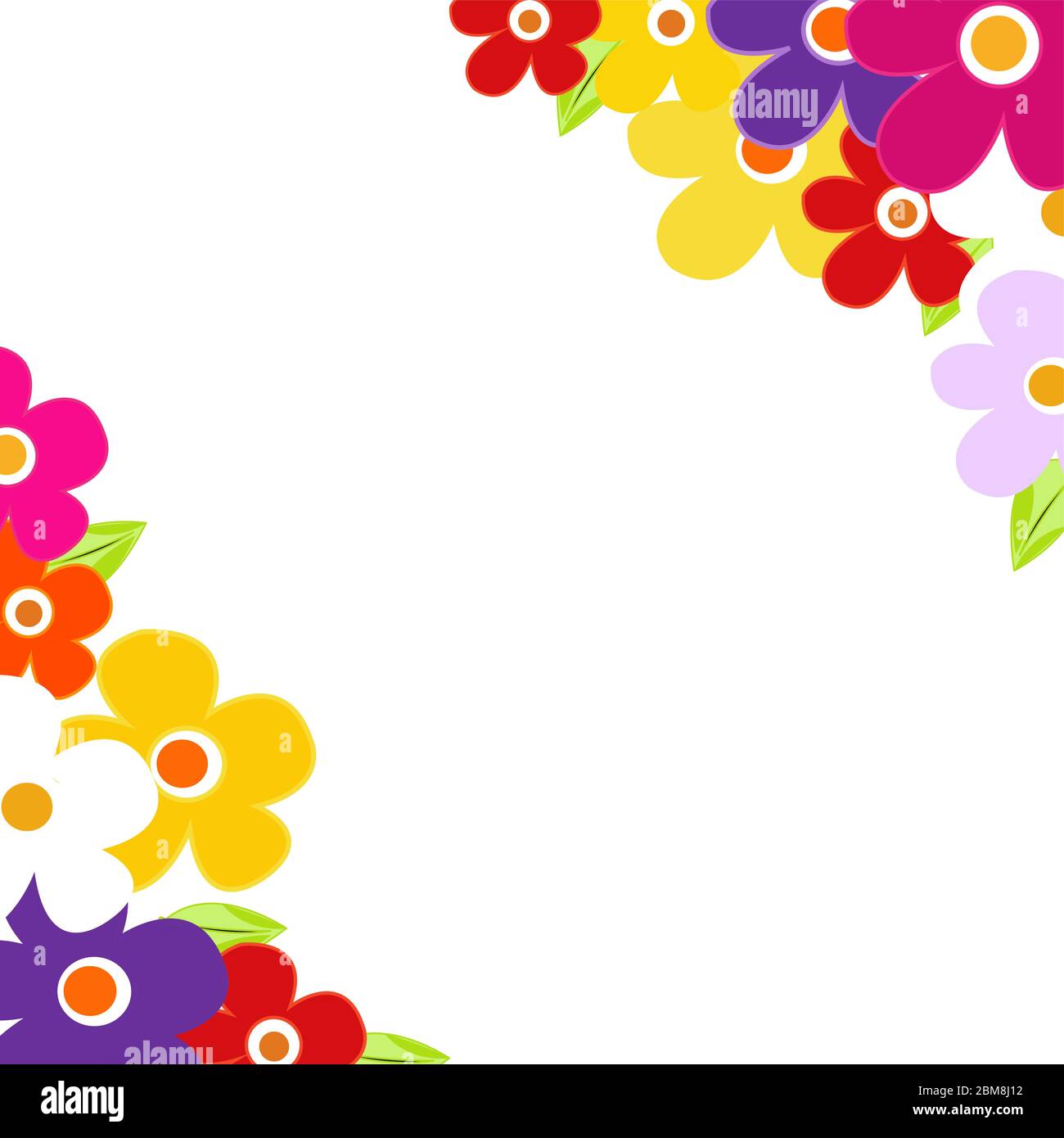 colorful flower frame vector Stock Vector Image & Art - Alamy