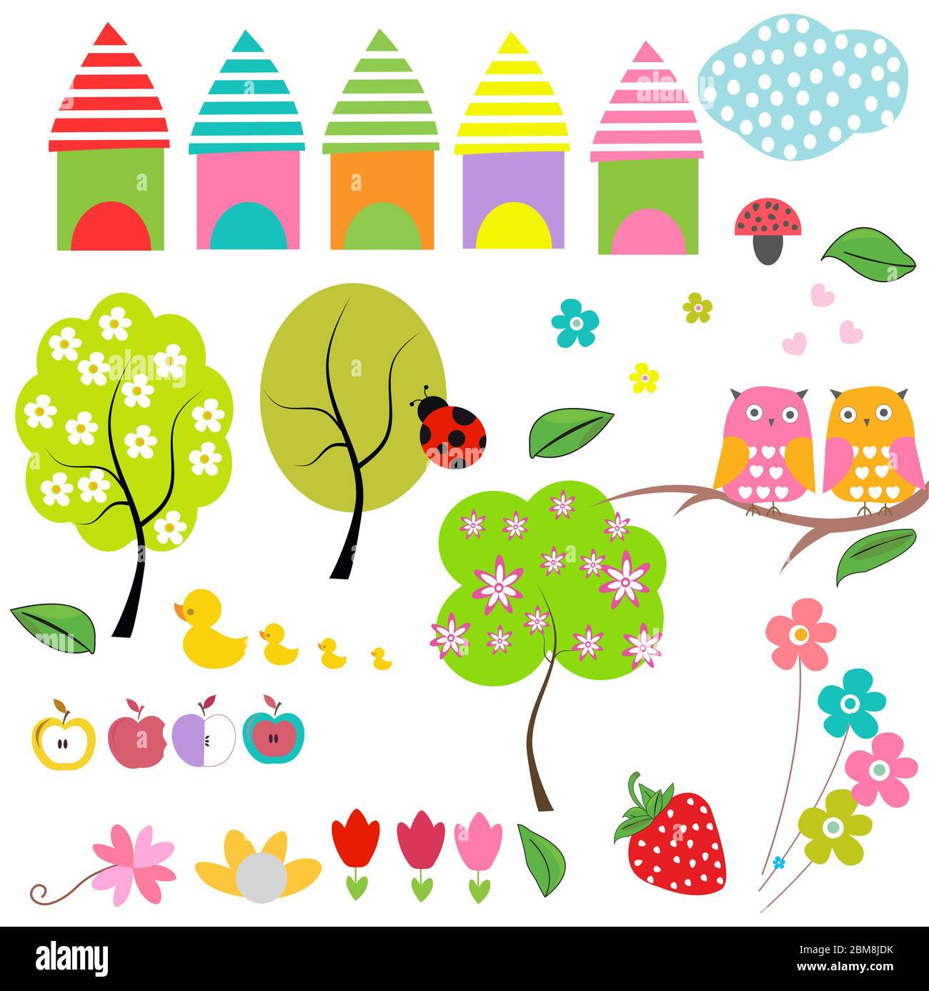 Spring garden vector set Stock Vector Image & Art - Alamy