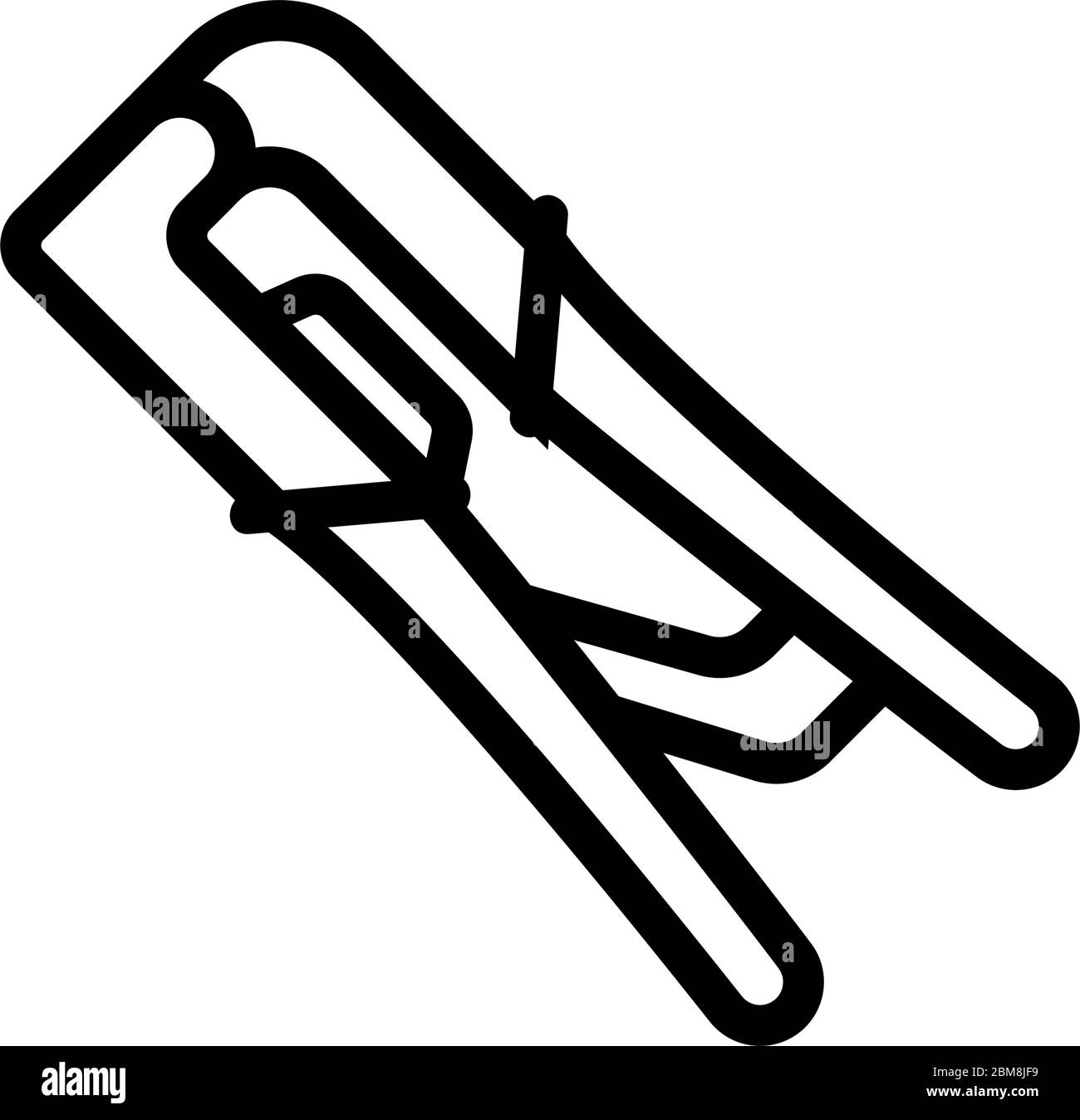 wire cutter tool icon vector outline illustration Stock Vector Image ...