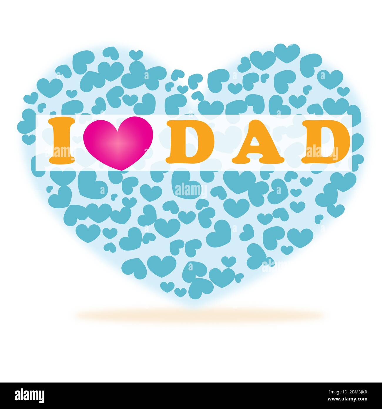 i love you dad happy father's day hearts vector Stock Vector Image ...