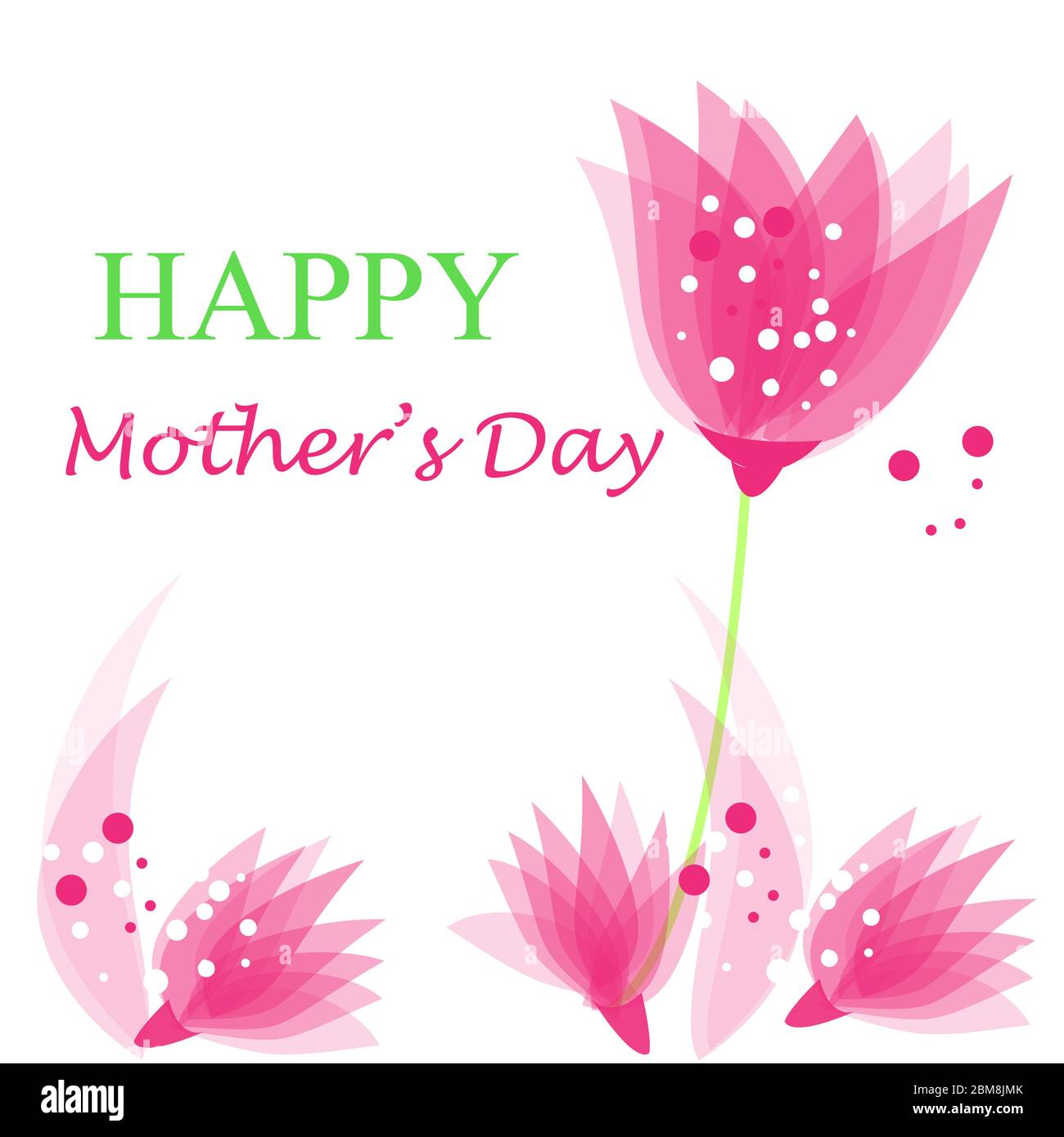 Mother's Day pink flower vector Stock Vector Image & Art - Alamy