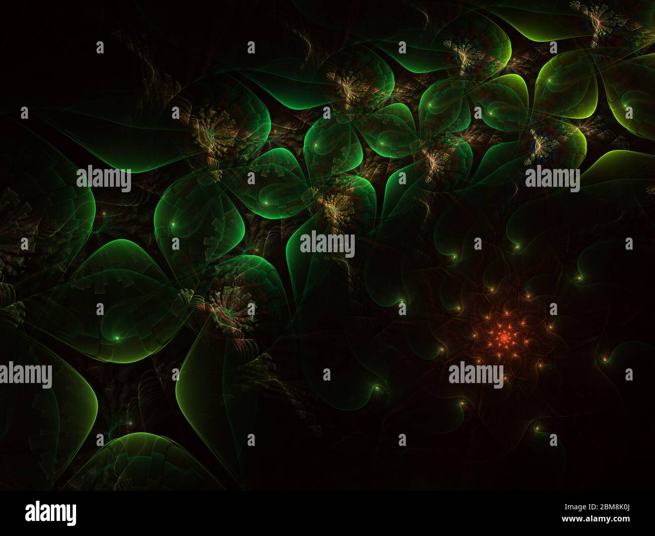 Beautiful fractal floral art. Computer generated graphics. Abstract ...