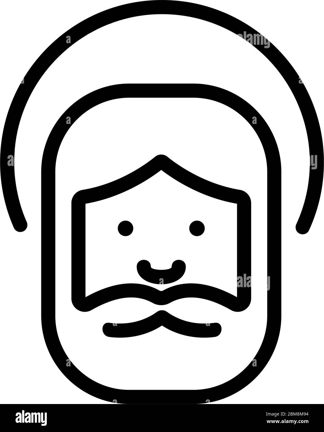 holy righteous icon vector outline illustration Stock Vector Image ...