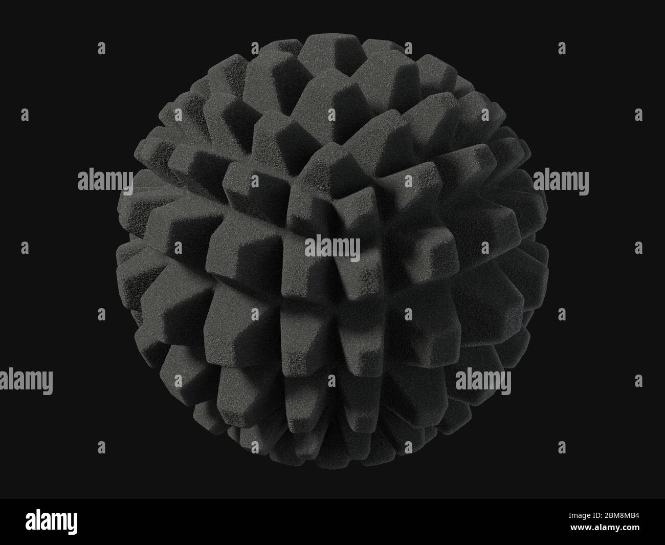 acoustic foam ball. silent room concept. 3D illustration. suitable for ...