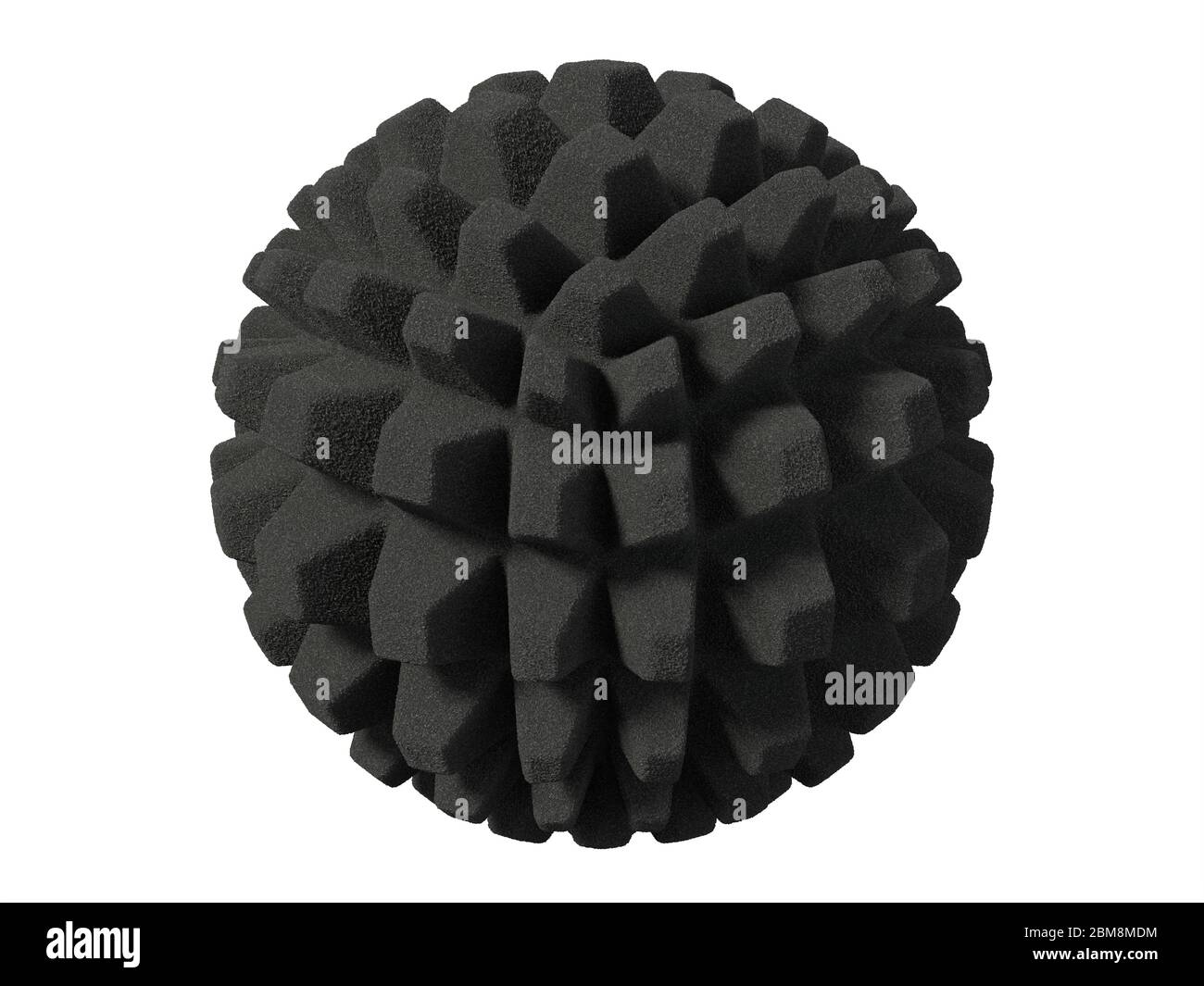 acoustic foam ball. silent room concept. 3D illustration. suitable for ...