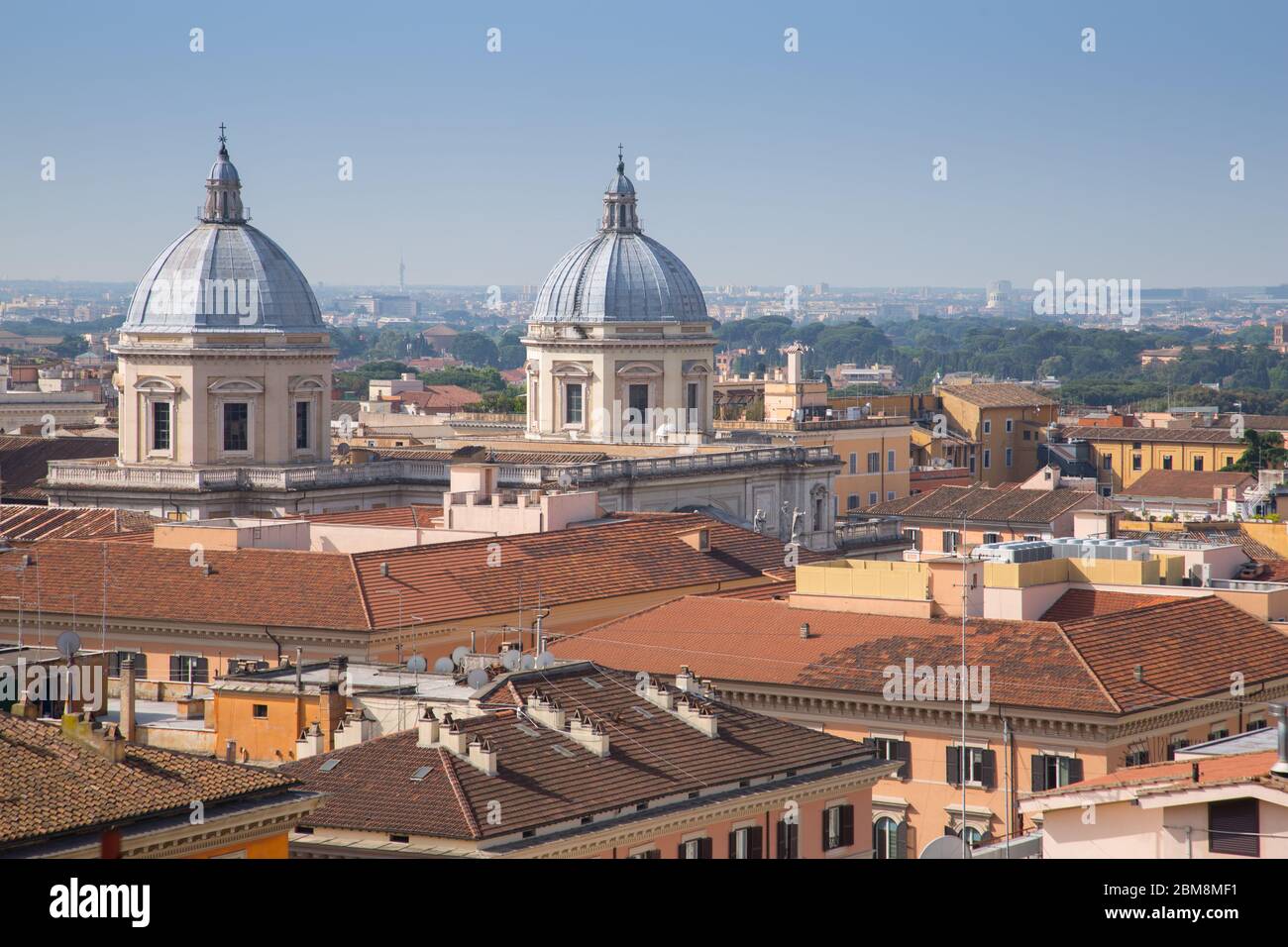 View over Rome from hotel terrace, Rome, Lazio, Italy, Italy, Europe ...