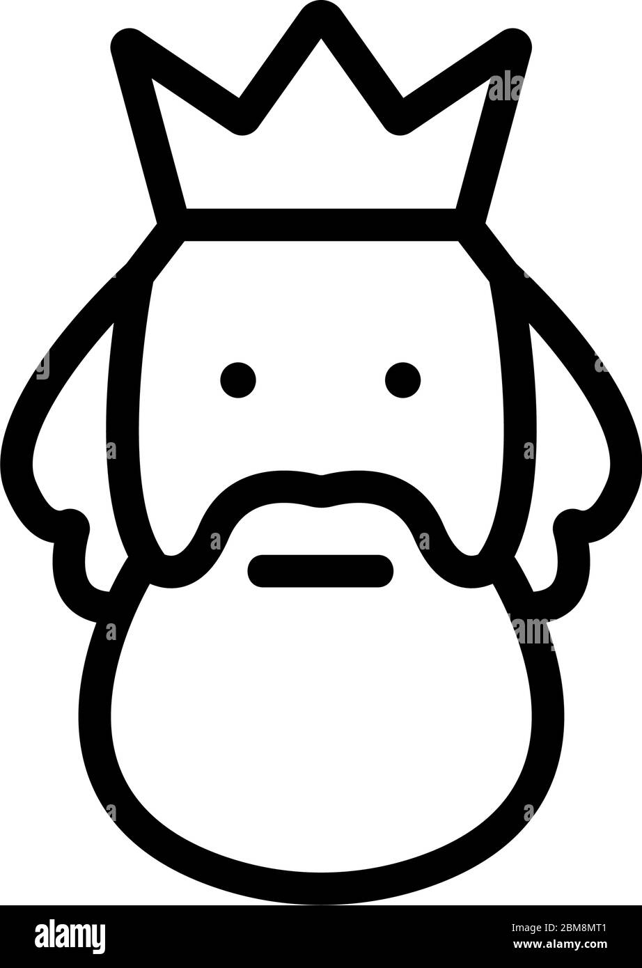 saint with crown icon vector outline illustration Stock Vector Image ...