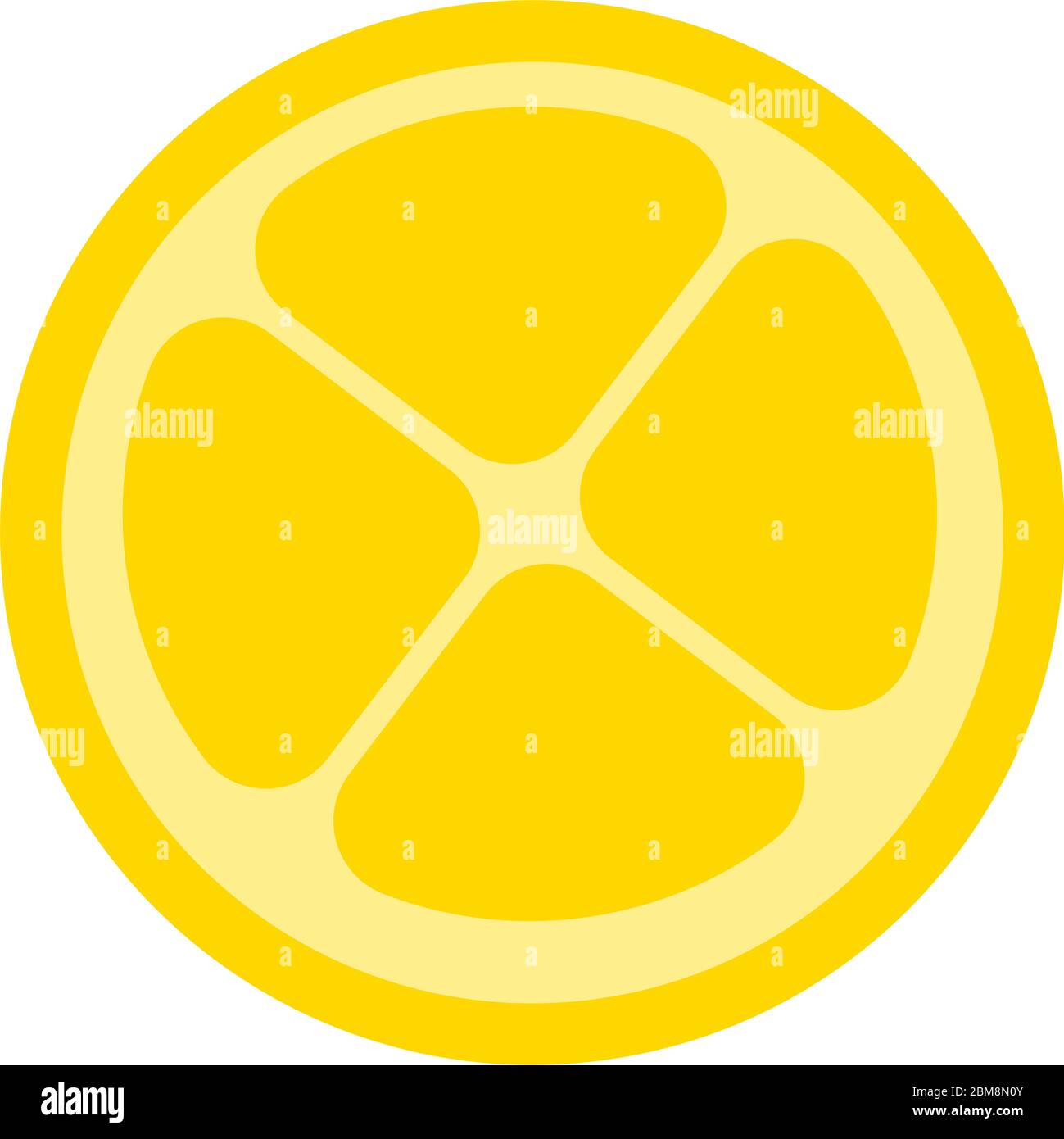 Isolated cut lemon icon hi-res stock photography and images - Alamy