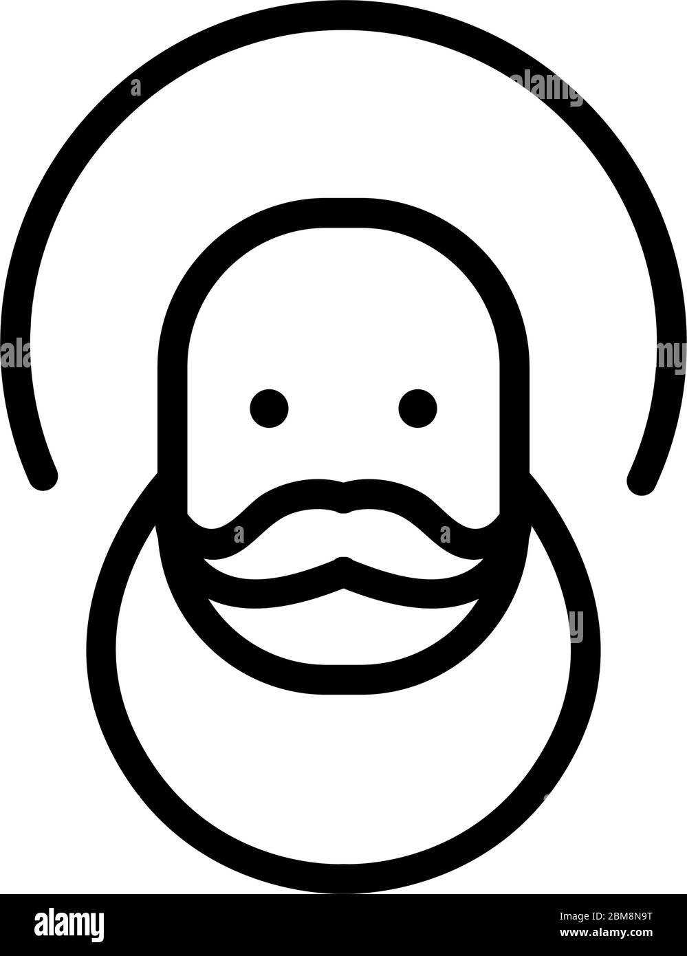 holy face of saint icon vector outline illustration Stock Vector Image ...