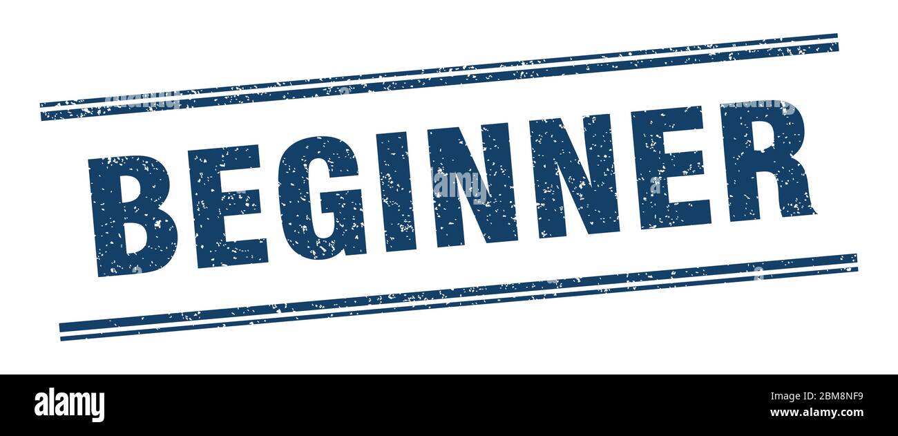 beginner stamp. beginner label. square grunge sign Stock Vector Image ...