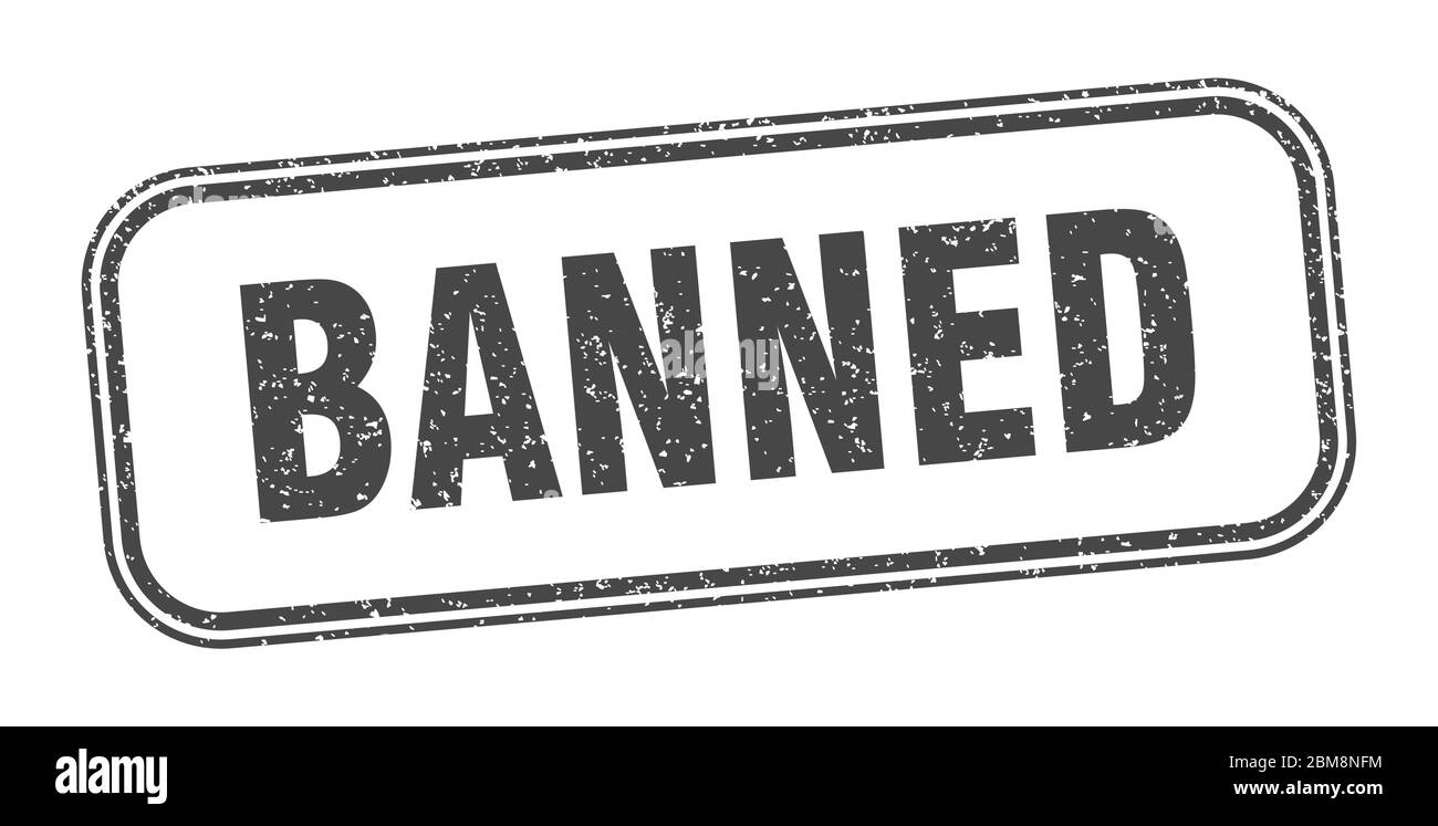 banned stamp. banned square grunge sign. label Stock Vector Image & Art ...