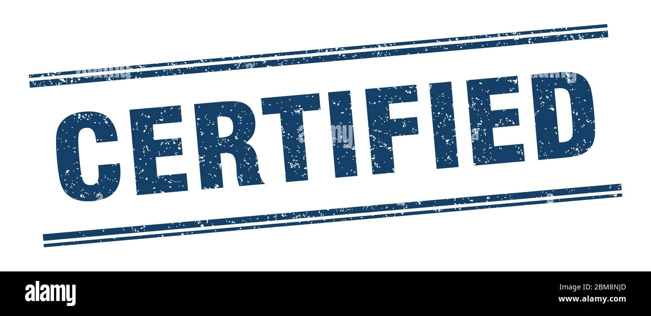 certified stamp. certified label. square grunge sign Stock Vector Image ...