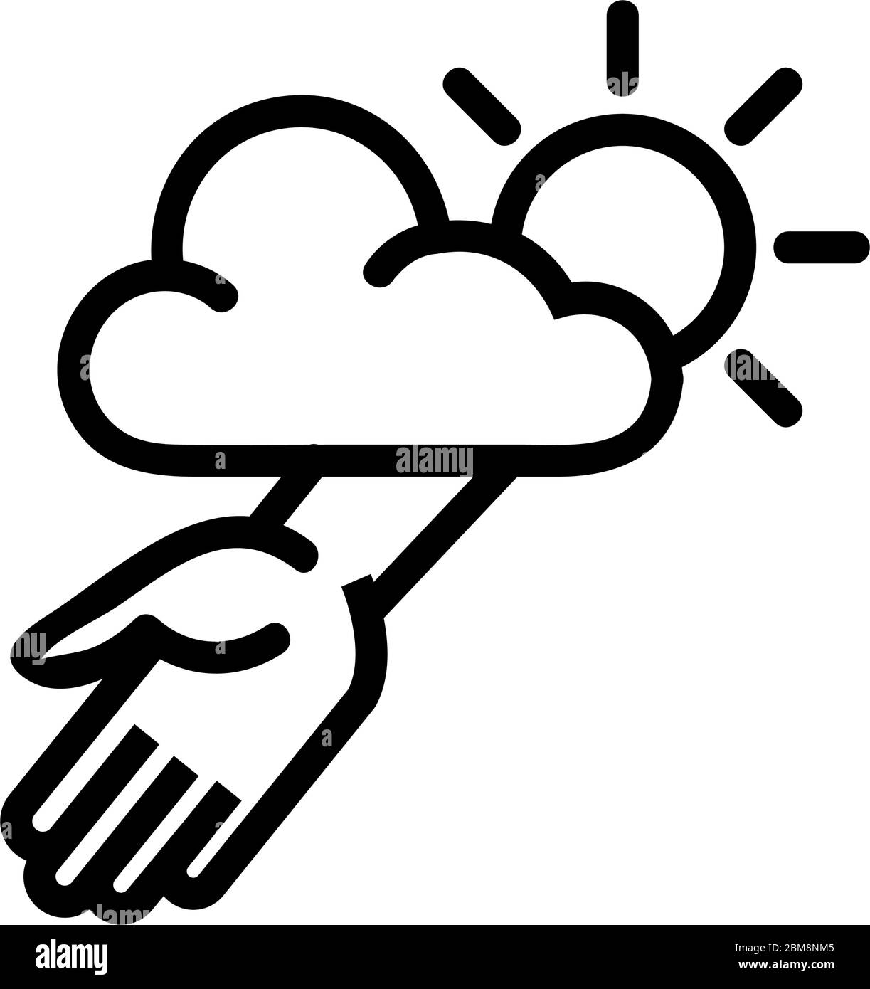 helping hand from god icon vector outline illustration Stock Vector ...