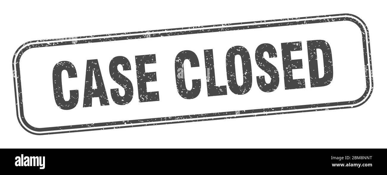 case closed stamp. case closed square grunge sign. label Stock Vector ...