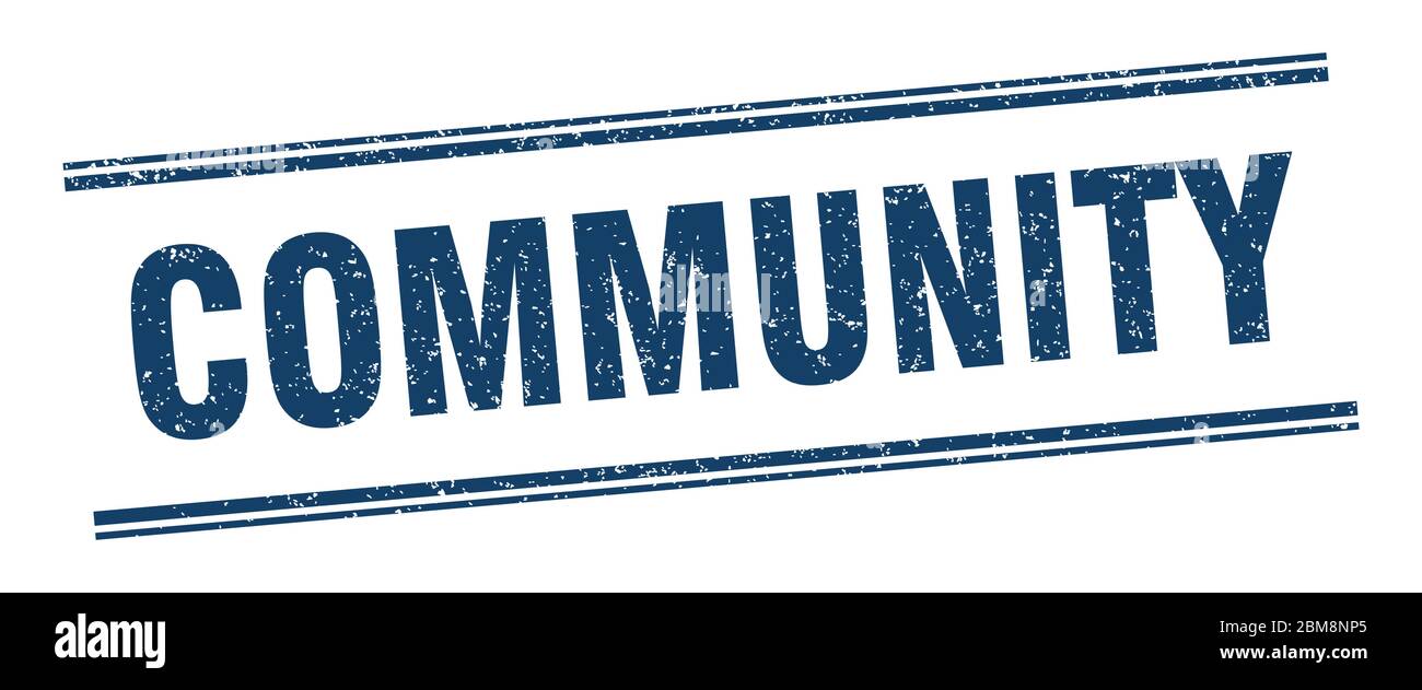 community stamp. community label. square grunge sign Stock Vector Image ...