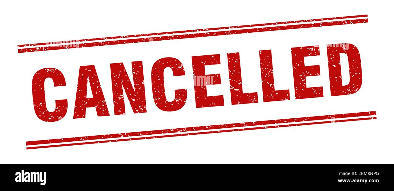 cancelled stamp. cancelled label. square grunge sign Stock Vector Image ...