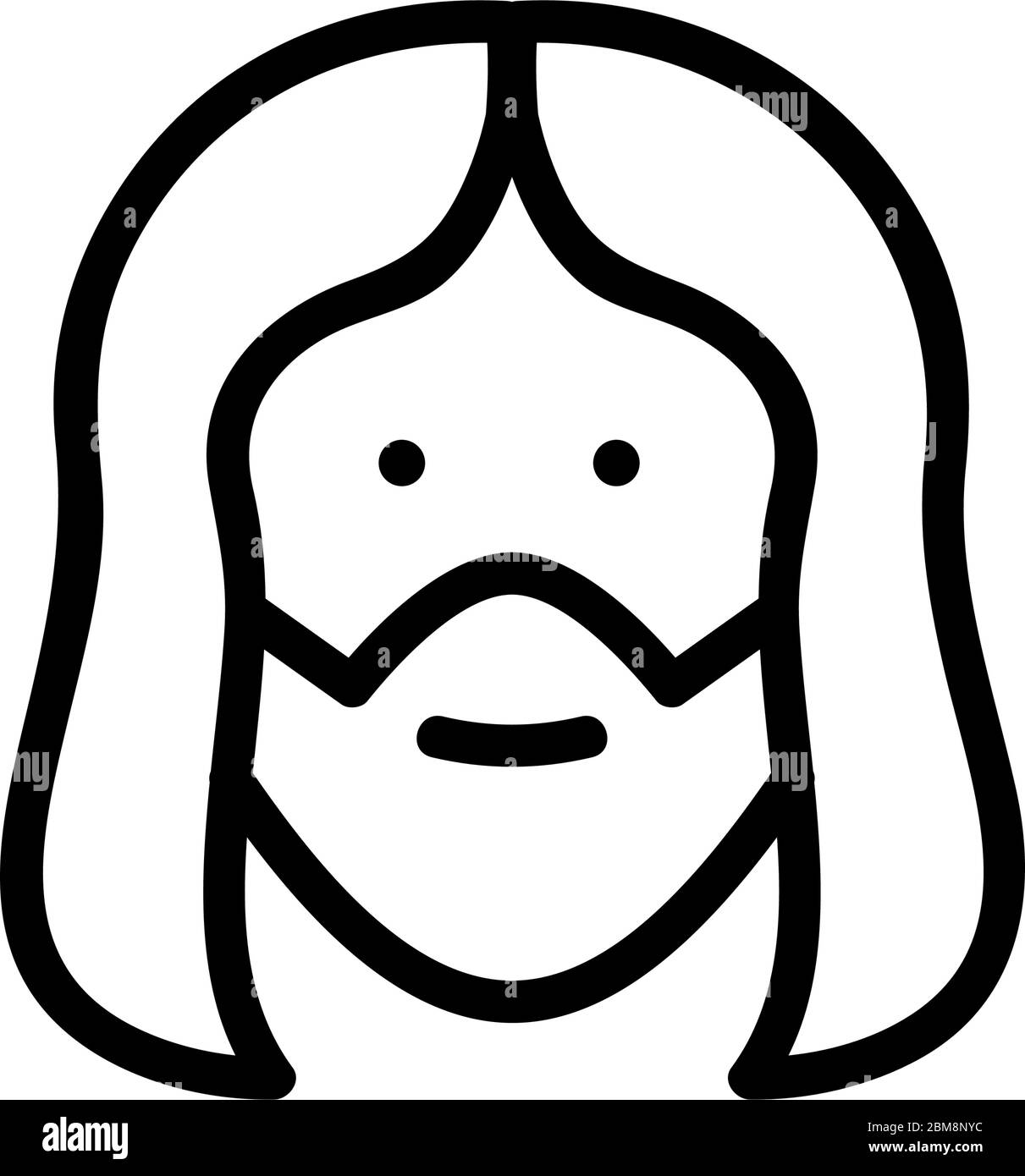 images of jesus christ icon vector outline illustration Stock Vector ...