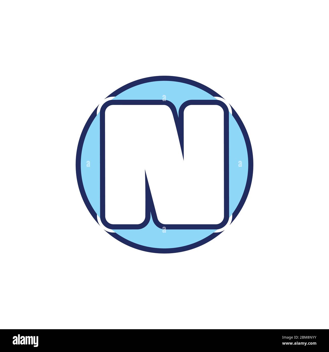 letter n simple square geometric logo vector Stock Vector Image & Art ...