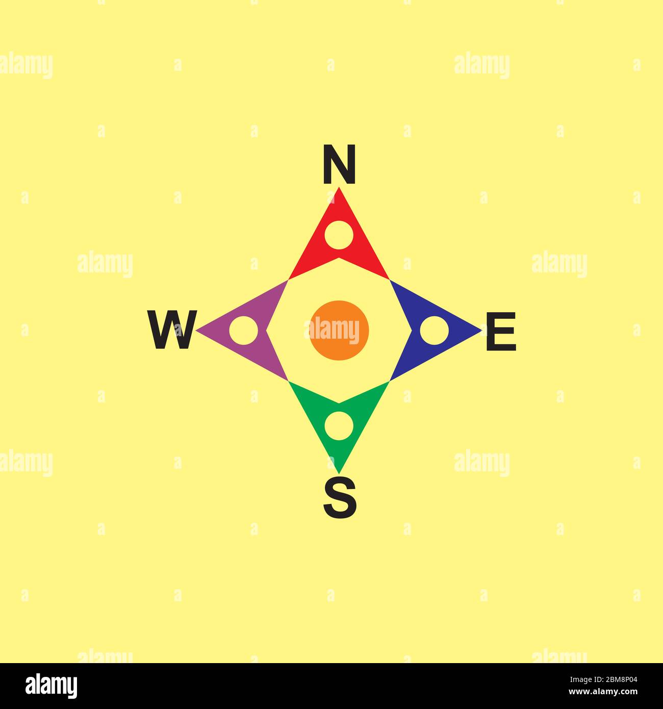 arrows compass colorful geometric symbol vector Stock Vector Image ...