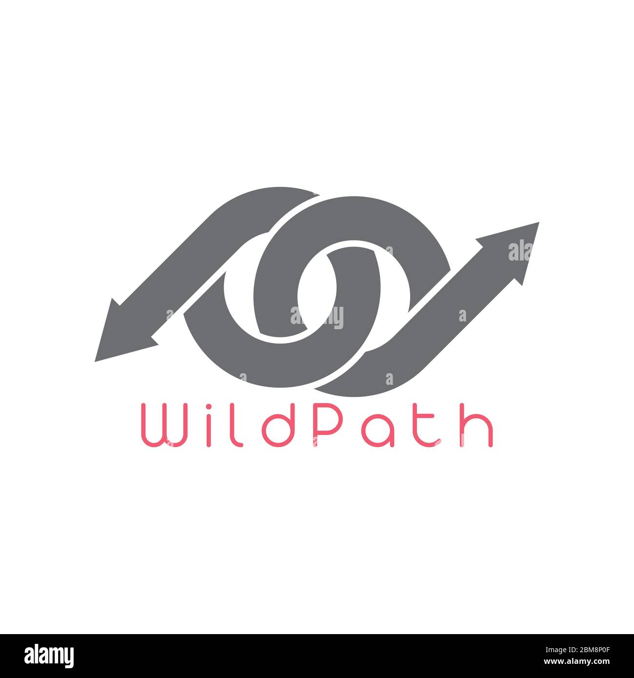 linked circle overlap path way arrow logo vector Stock Vector Image ...