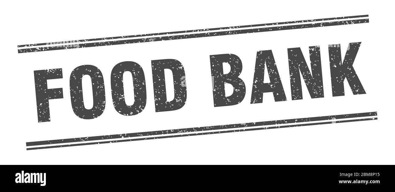 food bank stamp. food bank label. square grunge sign Stock Vector Image ...