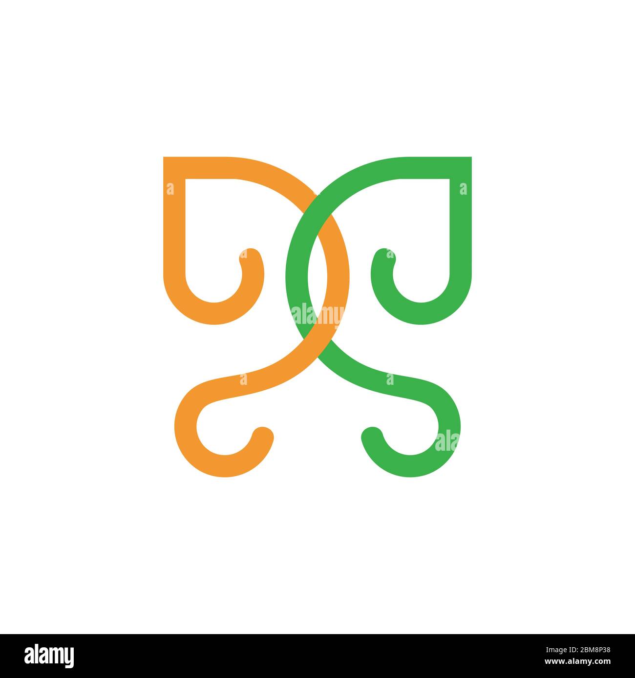 letters dd linked curves line loop design logo Stock Vector Image & Art ...