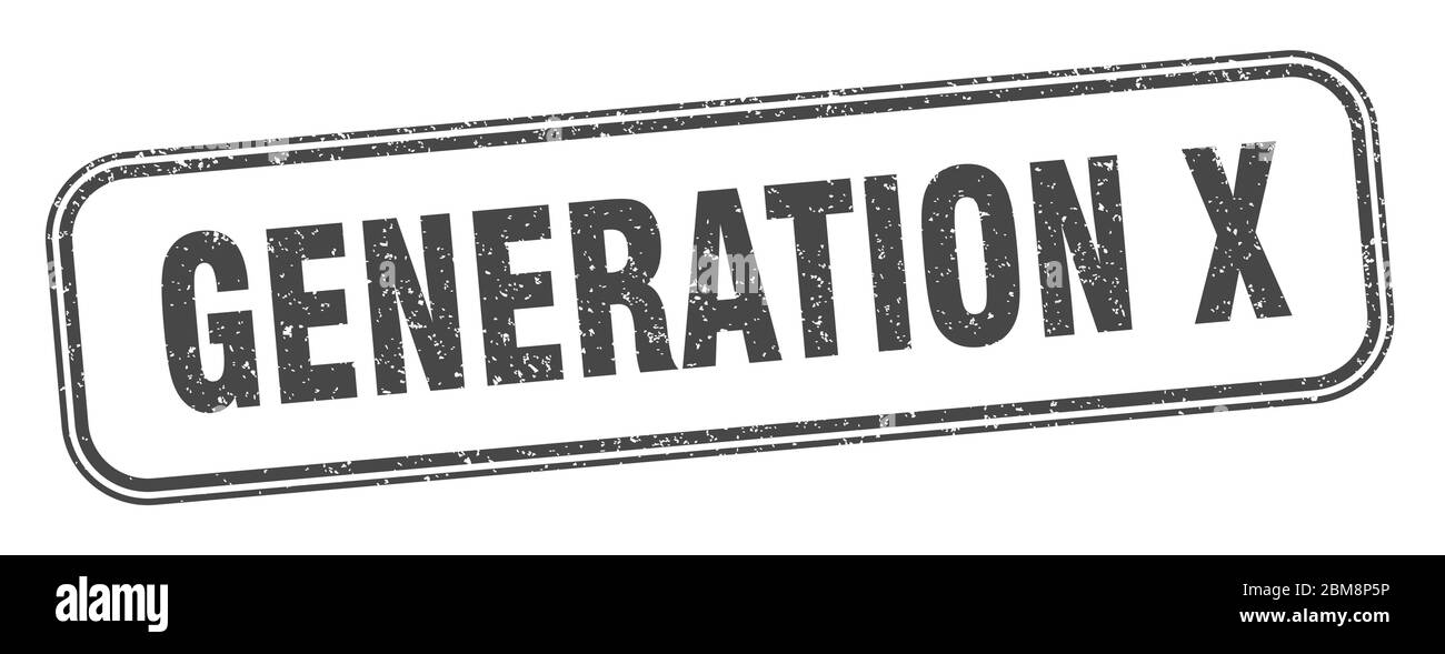 generation x stamp. generation x square grunge sign. label Stock Vector ...