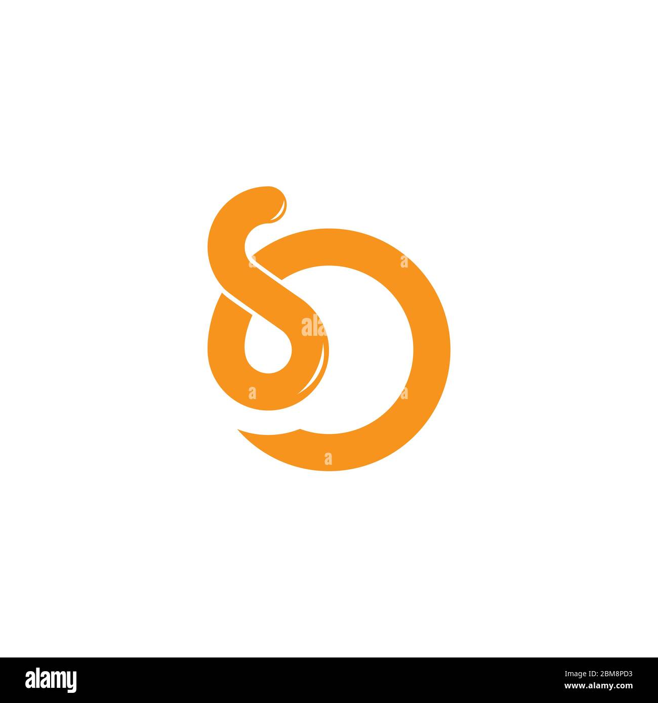 letter sd simple loop overlapping line logo vector Stock Vector Image ...