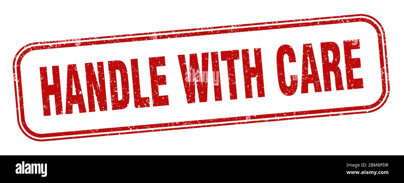 handle with care stamp. handle with care square grunge sign. label ...