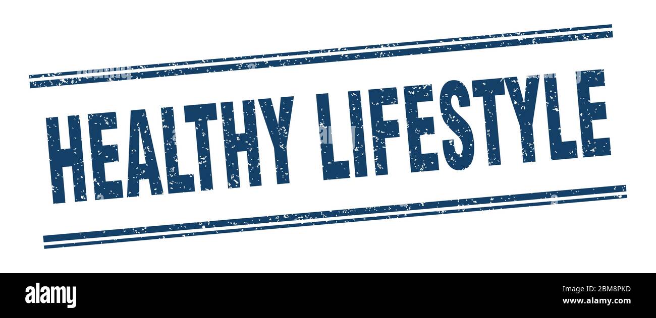 healthy lifestyle stamp. healthy lifestyle label. square grunge sign ...