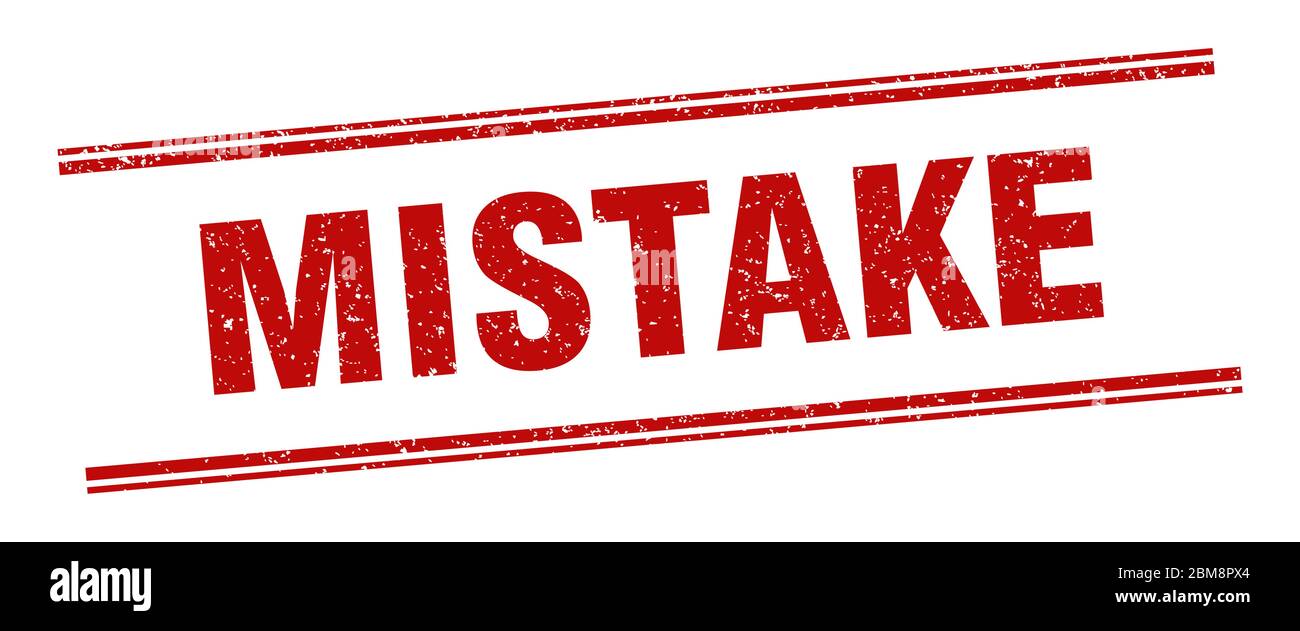 mistake stamp. mistake label. square grunge sign Stock Vector Image ...