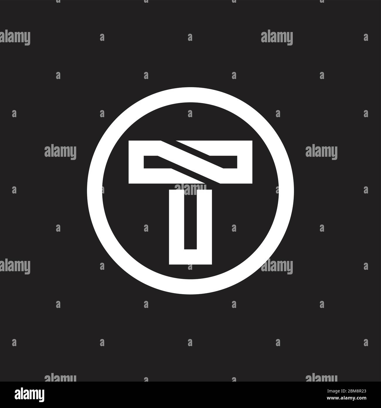 letter t circle geometric line logo vector Stock Vector Image & Art - Alamy