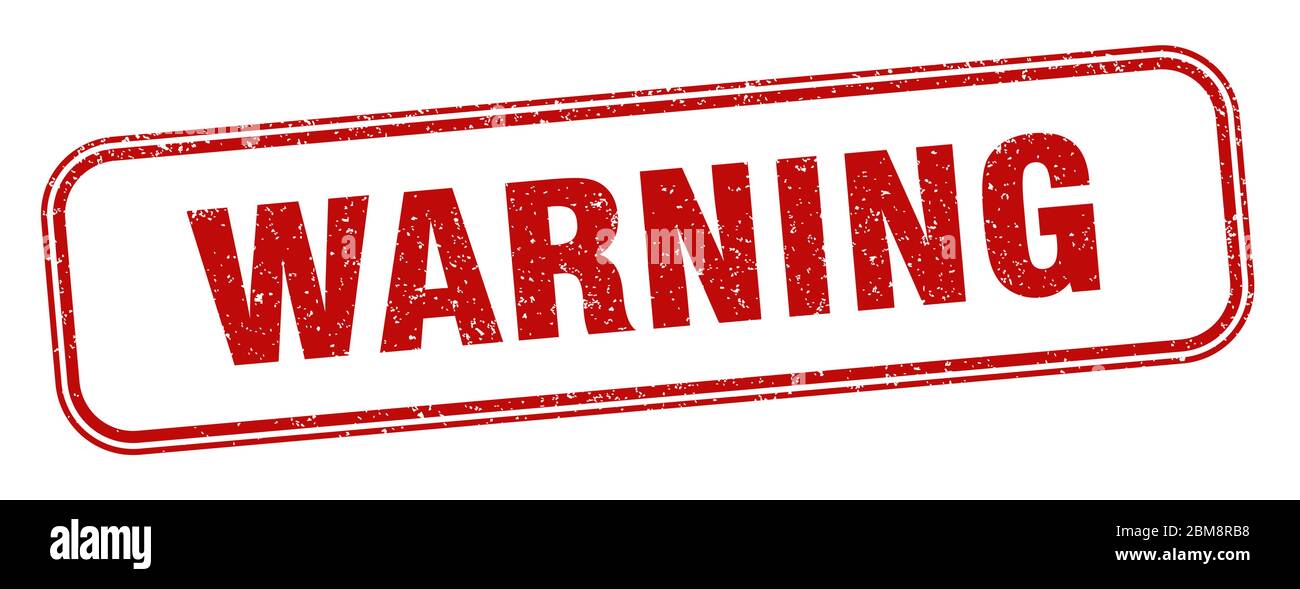 warning stamp. warning square grunge sign. label Stock Vector Image ...