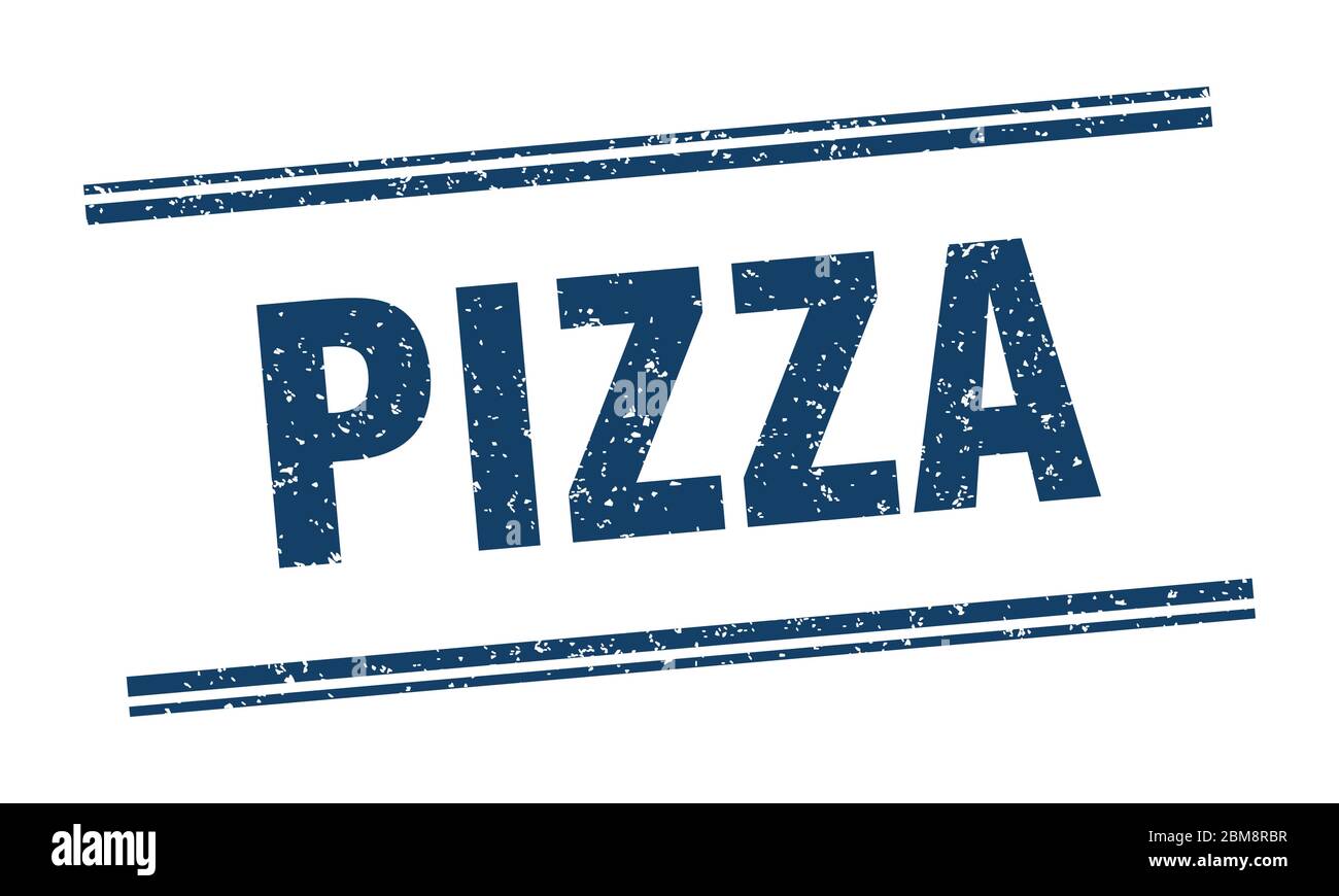 pizza stamp. pizza label. square grunge sign Stock Vector Image & Art ...