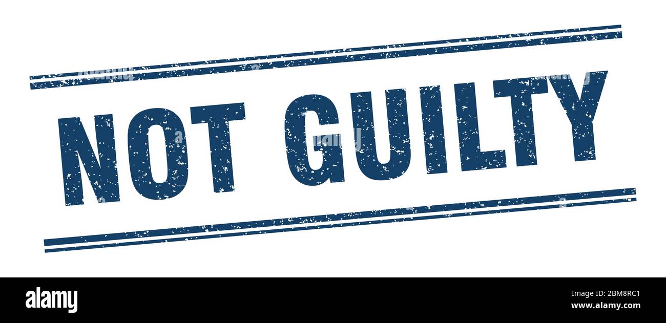 not guilty stamp. not guilty label. square grunge sign Stock Vector ...