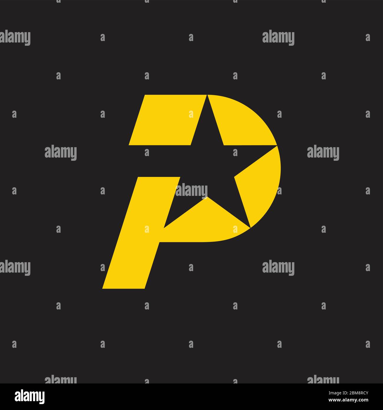letter p star geometric colorful simple motion logo vector Stock Vector ...