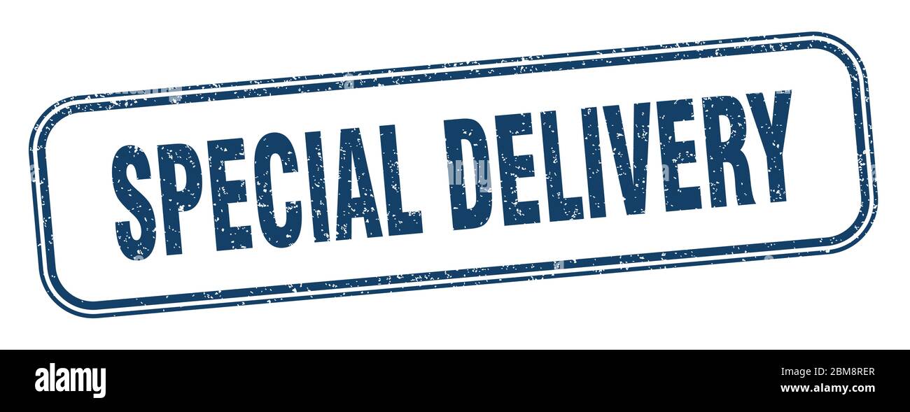 special delivery stamp. special delivery square grunge sign. label ...