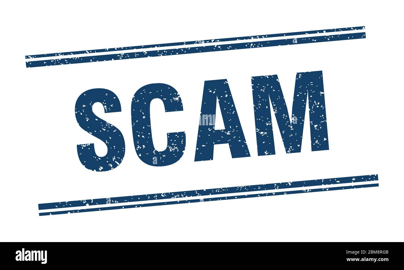 scam stamp. scam label. square grunge sign Stock Vector Image & Art - Alamy