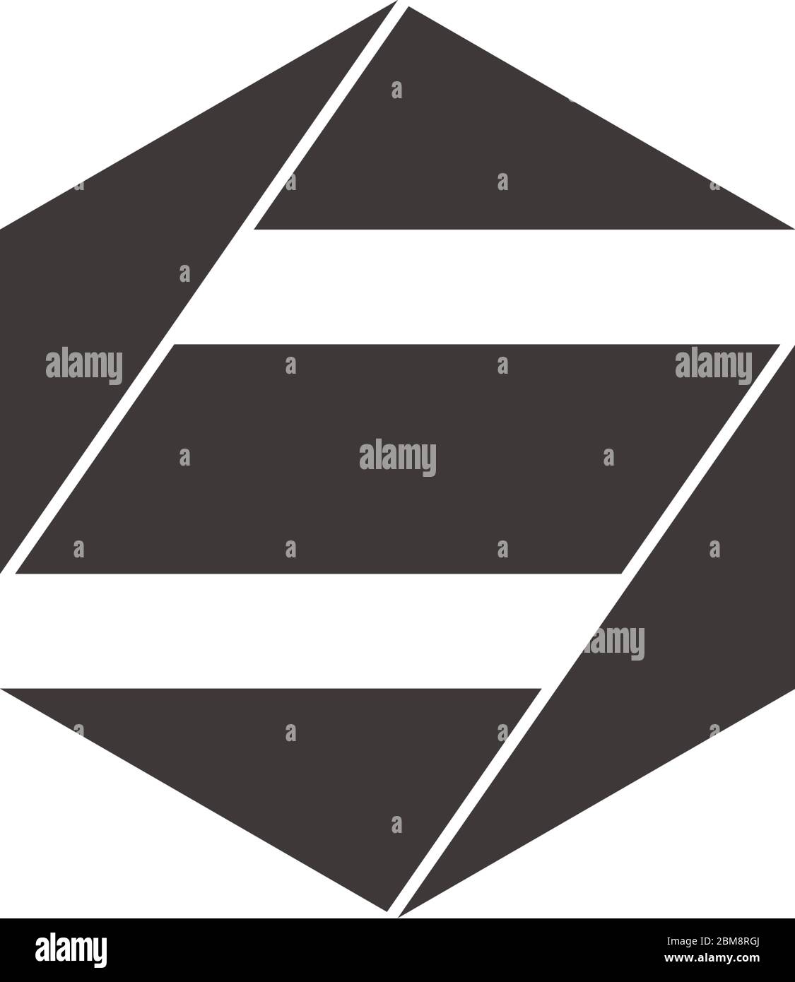 letter s hexagonal geometric flat origami design logo vector Stock ...