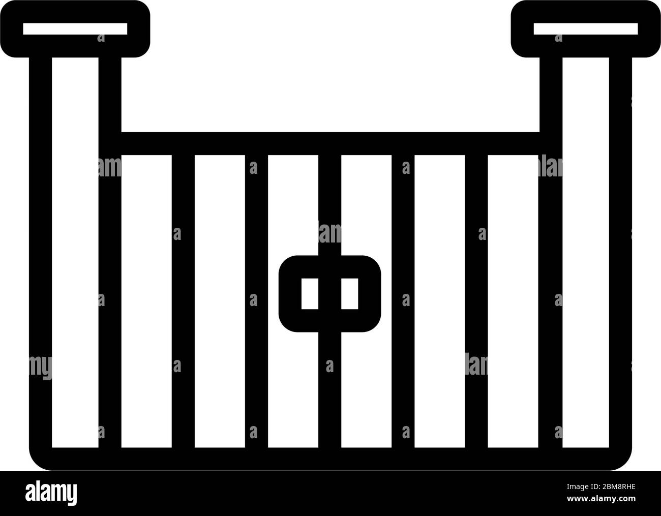 vertical block entrance gates icon vector outline illustration Stock ...