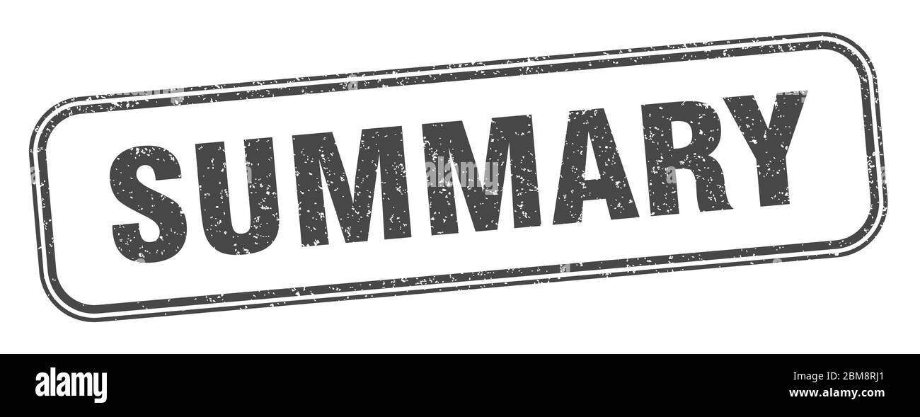 summary stamp. summary square grunge sign. label Stock Vector Image ...