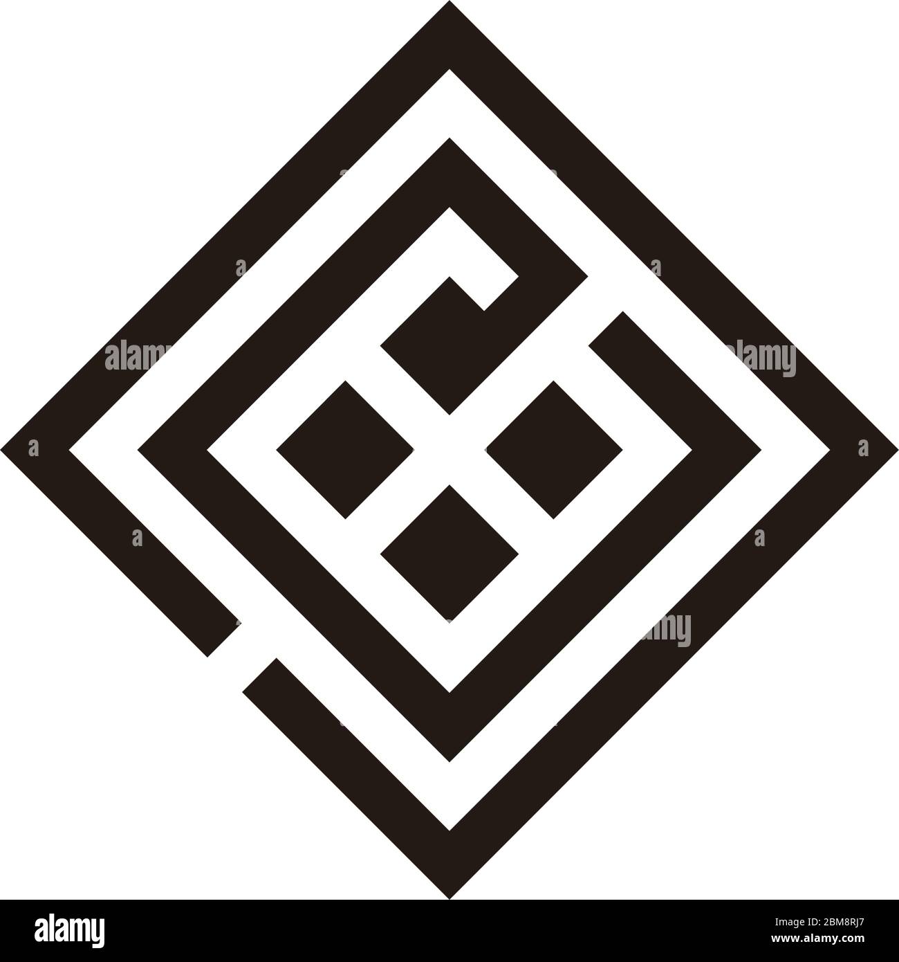 abstract letter ec square lines art geometric symbol logo vector Stock ...