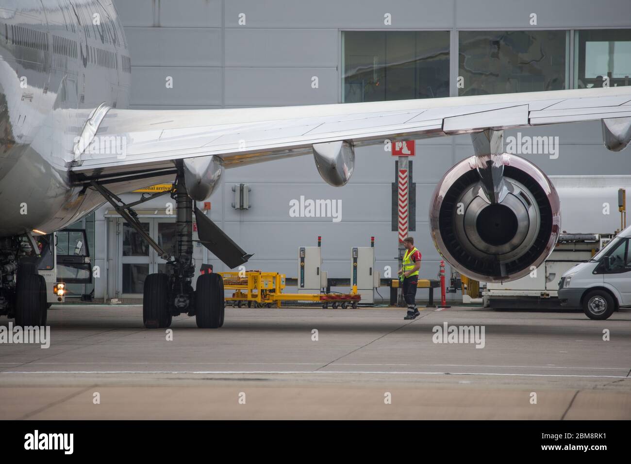 Glasgow, UK. 25 August 2019. Pictured: Virgin Atlantic Boeing 747-400 ...