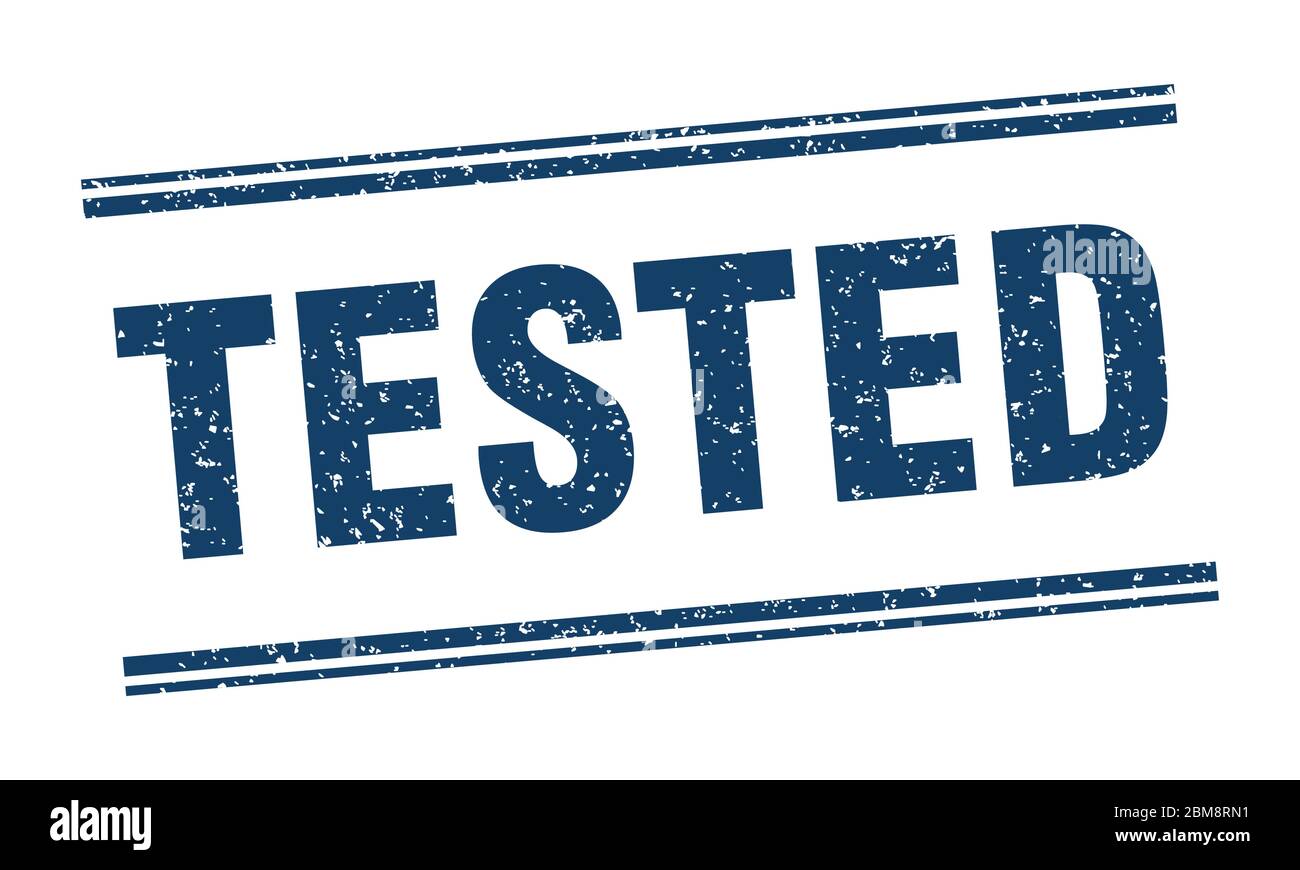 tested stamp. tested label. square grunge sign Stock Vector Image & Art ...