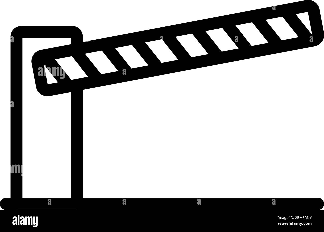 safety barrier icon vector outline illustration Stock Vector Image ...