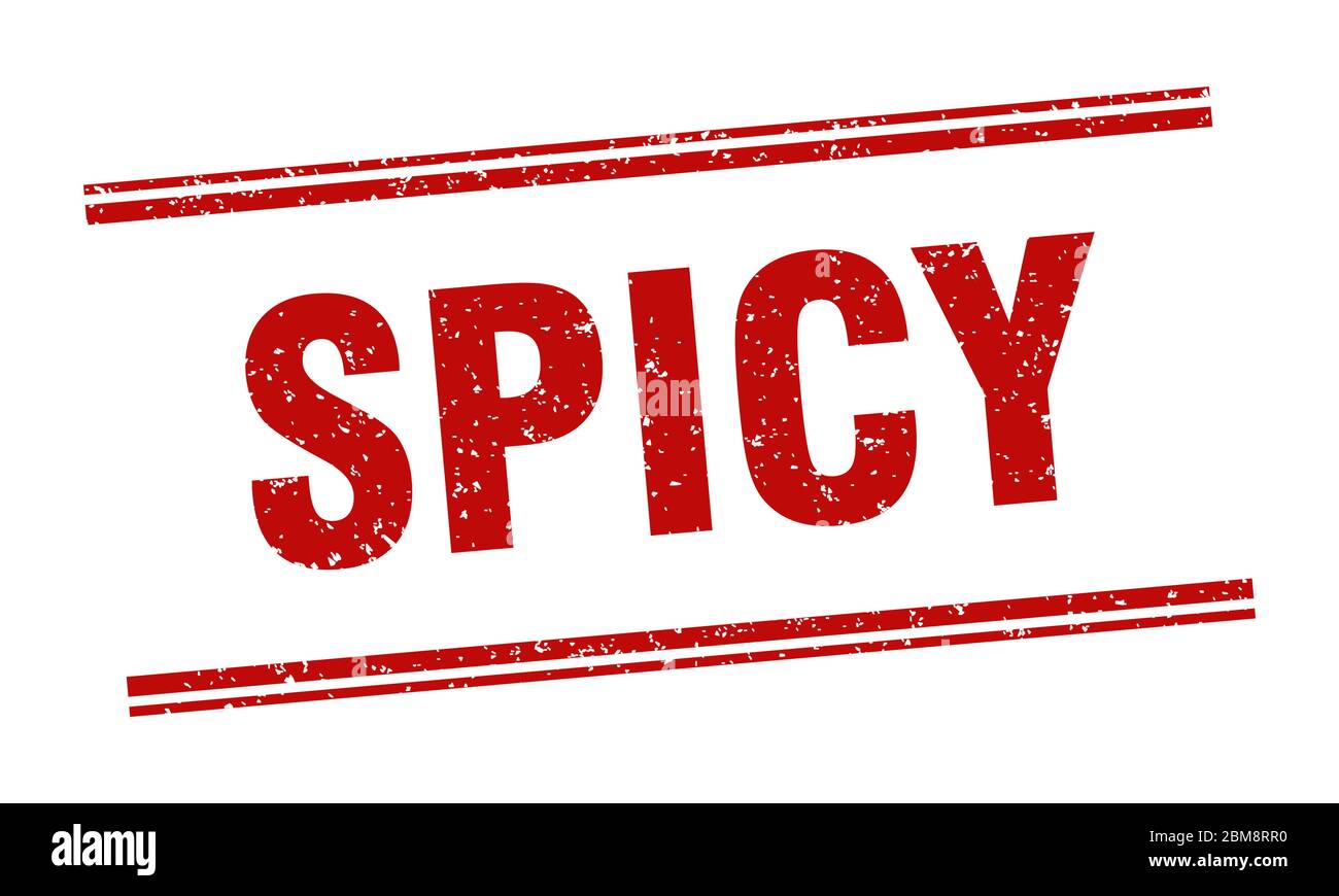 spicy stamp. spicy label. square grunge sign Stock Vector Image & Art ...